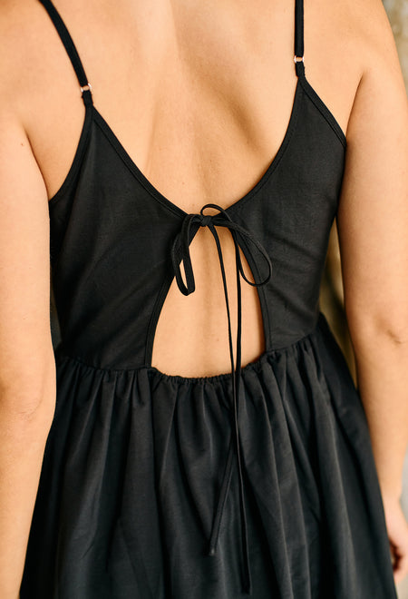 Neroni Dress Black Rosette – Ciao Lucia